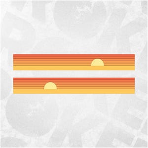 Ford Bronco Compatible Decal Sunset Side Stripes - Retro Vinyl Wrap ...