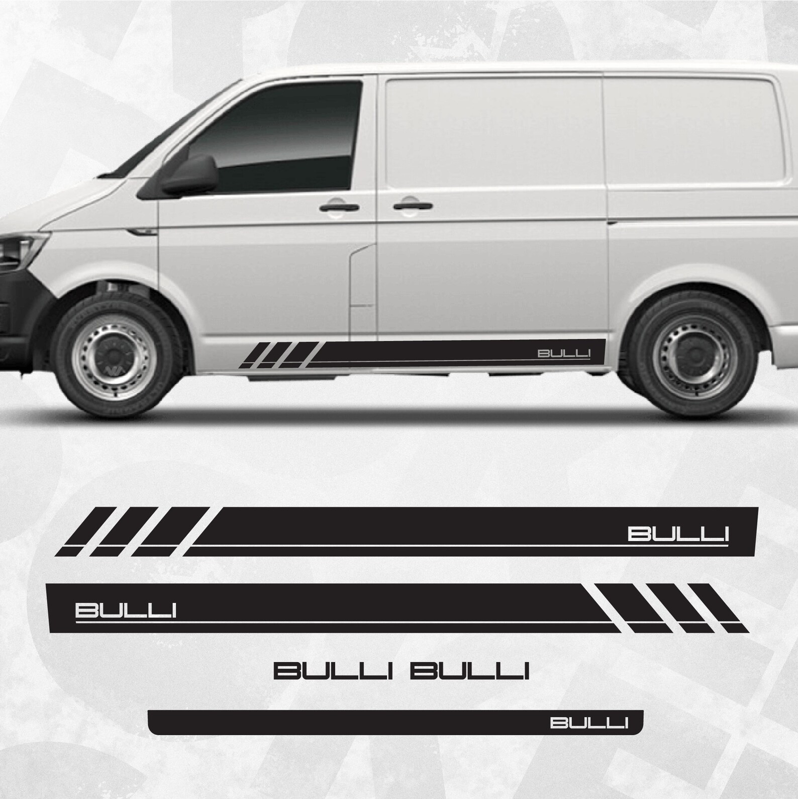 VW BULLI Van Side Stripe Graphic Decals Fits T4 T5 T6 Transporter ...