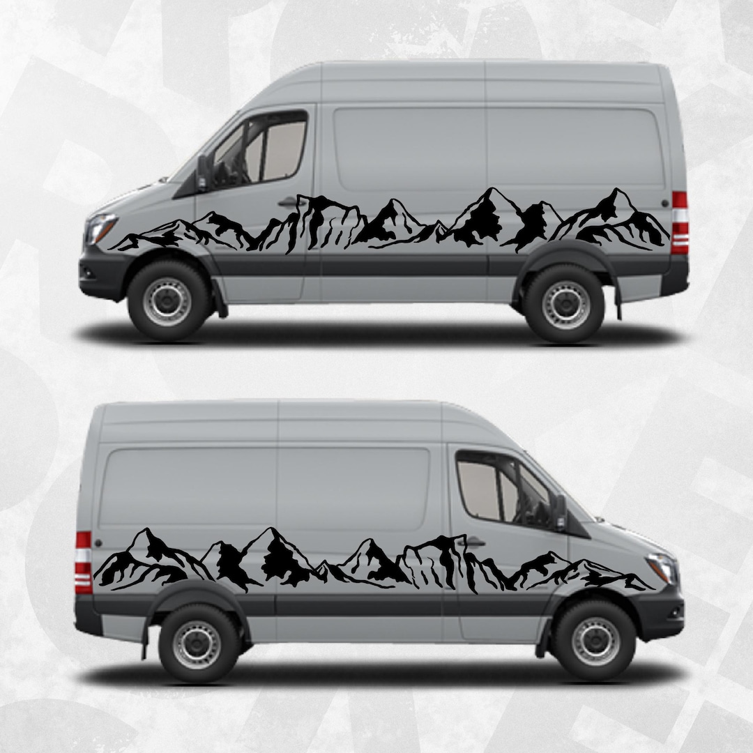 Camper Van Mountain Graphics – Vinyl Decal Kit for Mercedes Benz ...