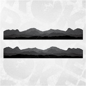 Toyota 4runner Decals - Mountain Landscape Topographic Map Pattern in ...