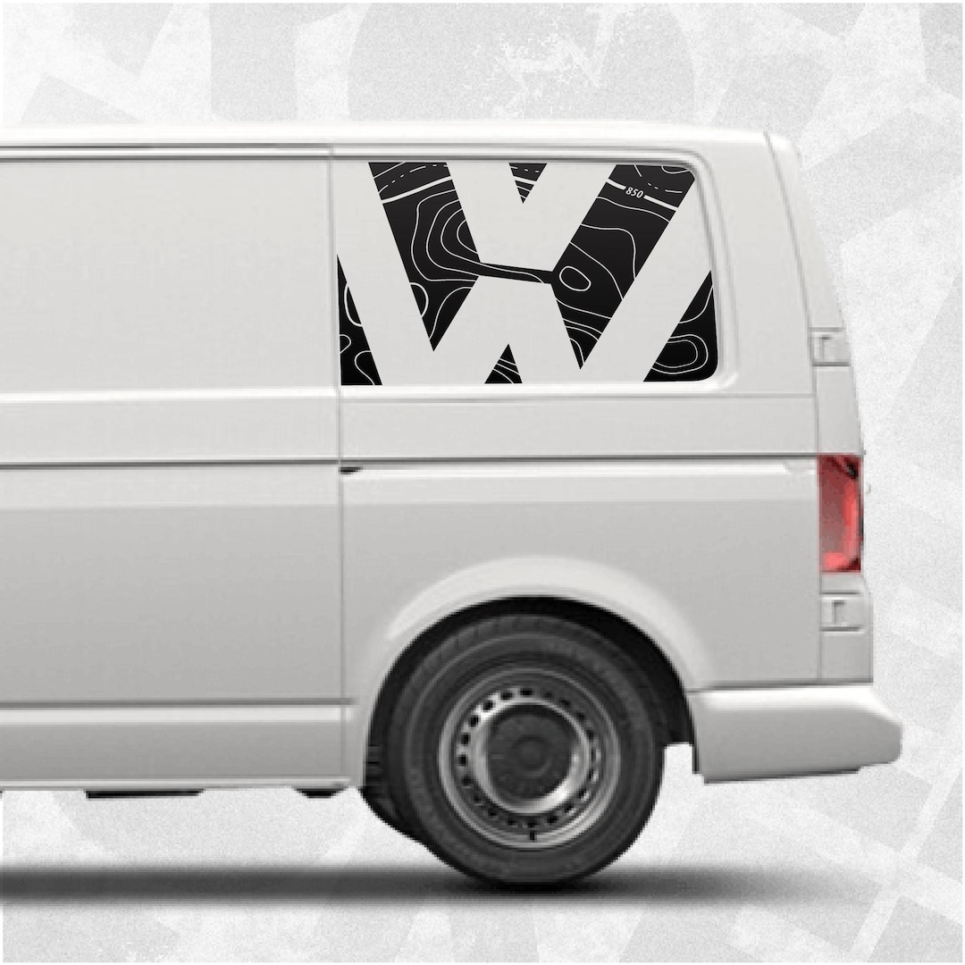 Volkswagen Panel Decals With Topographic VW Logo for Transporter ...