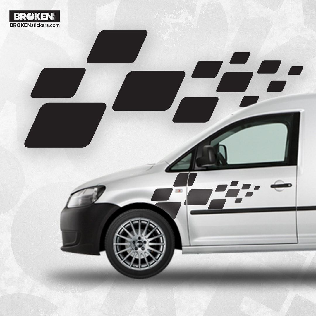 Checkered Racing Flag Stripe Graphic Decals - Compatible With ...
