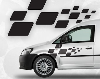 Checkered Racing Flag Stripe Graphic Decals Compatible With - Etsy