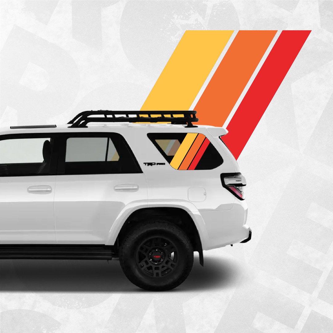4runner Window Decal - Vintage Racing Stripes - Compatible With Toyota ...