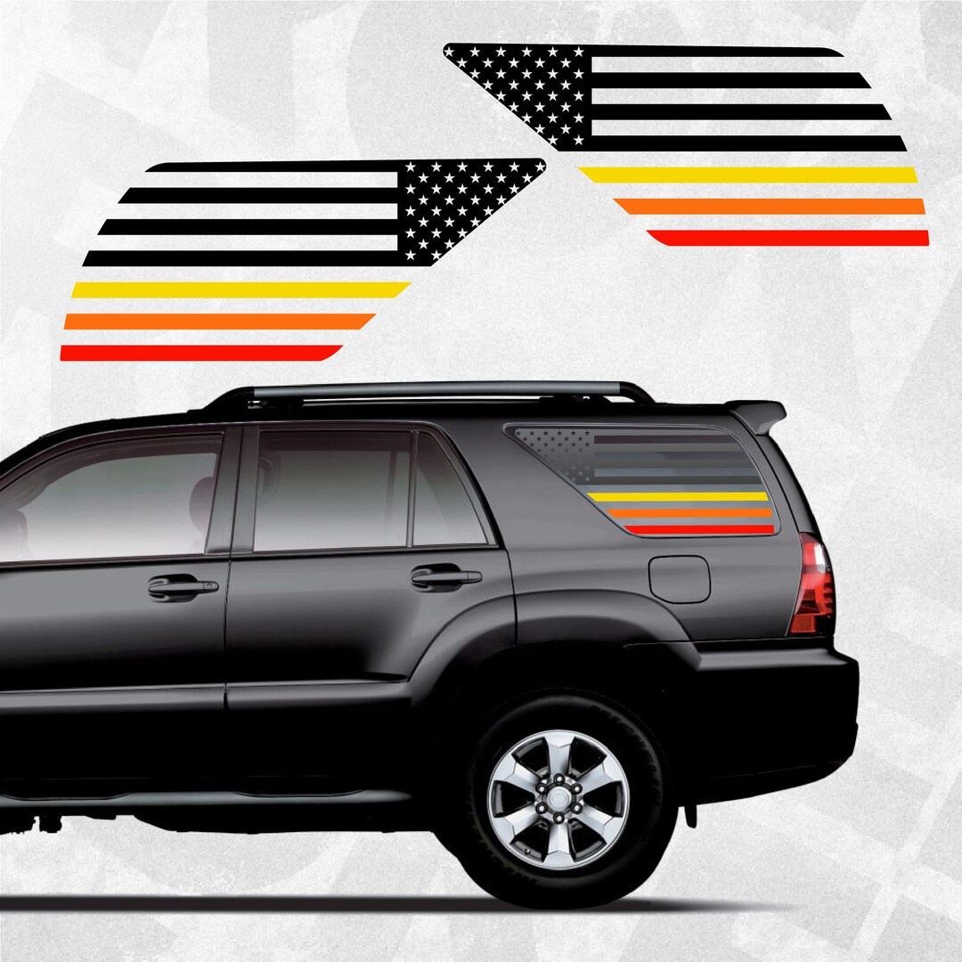 American Flag TRD Window Decal - Fits Toyota 4th Generation 4runner ...