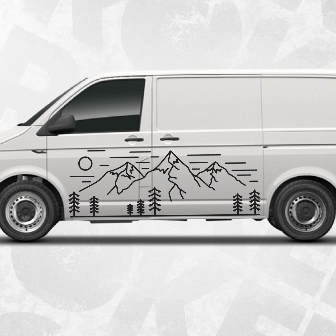 Mountain Adventure Decal - Side Sticker Graphics Compatible With VW ...
