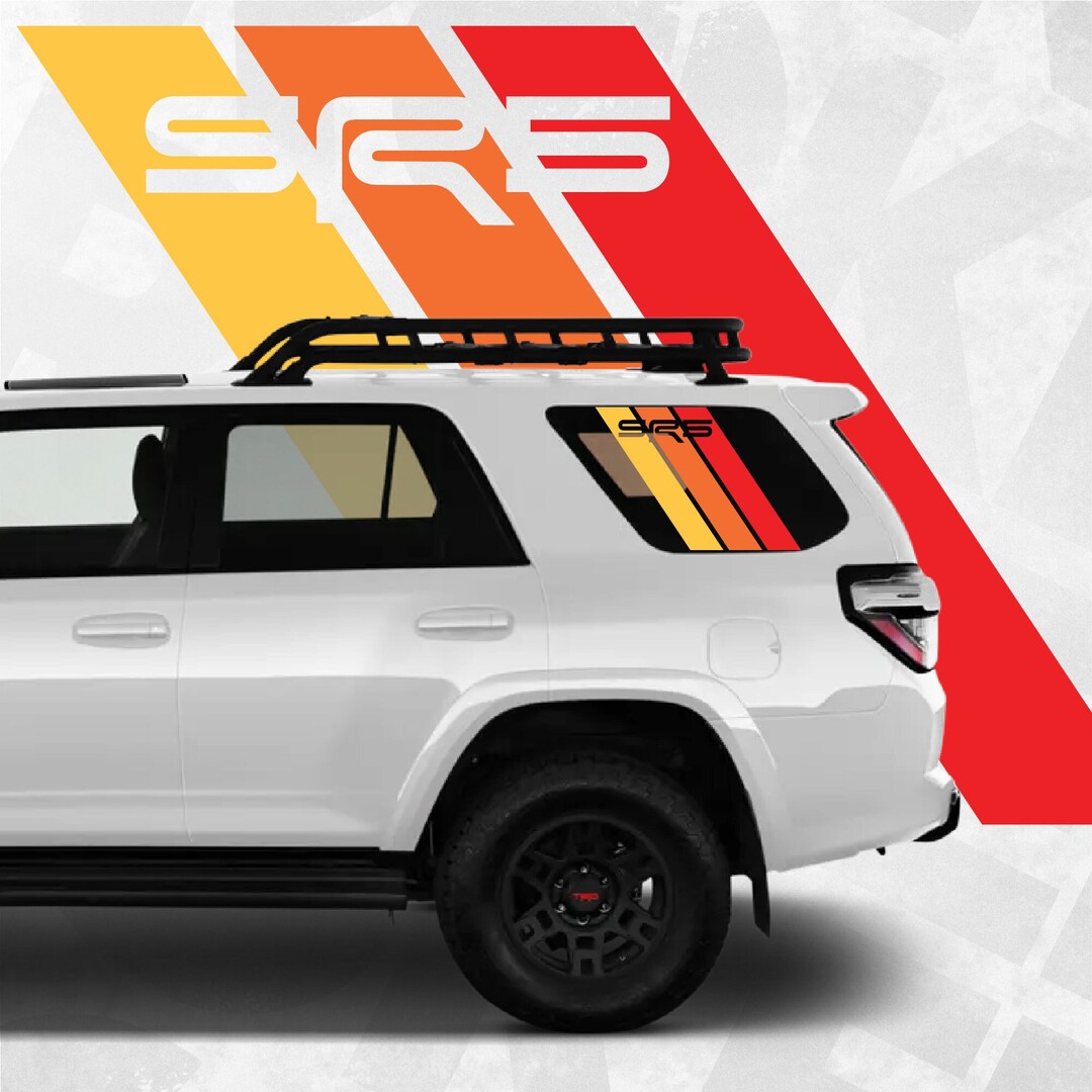 4runner SR5 Window Decal, Retro Racing Stripes for Quarter Panel Window ...