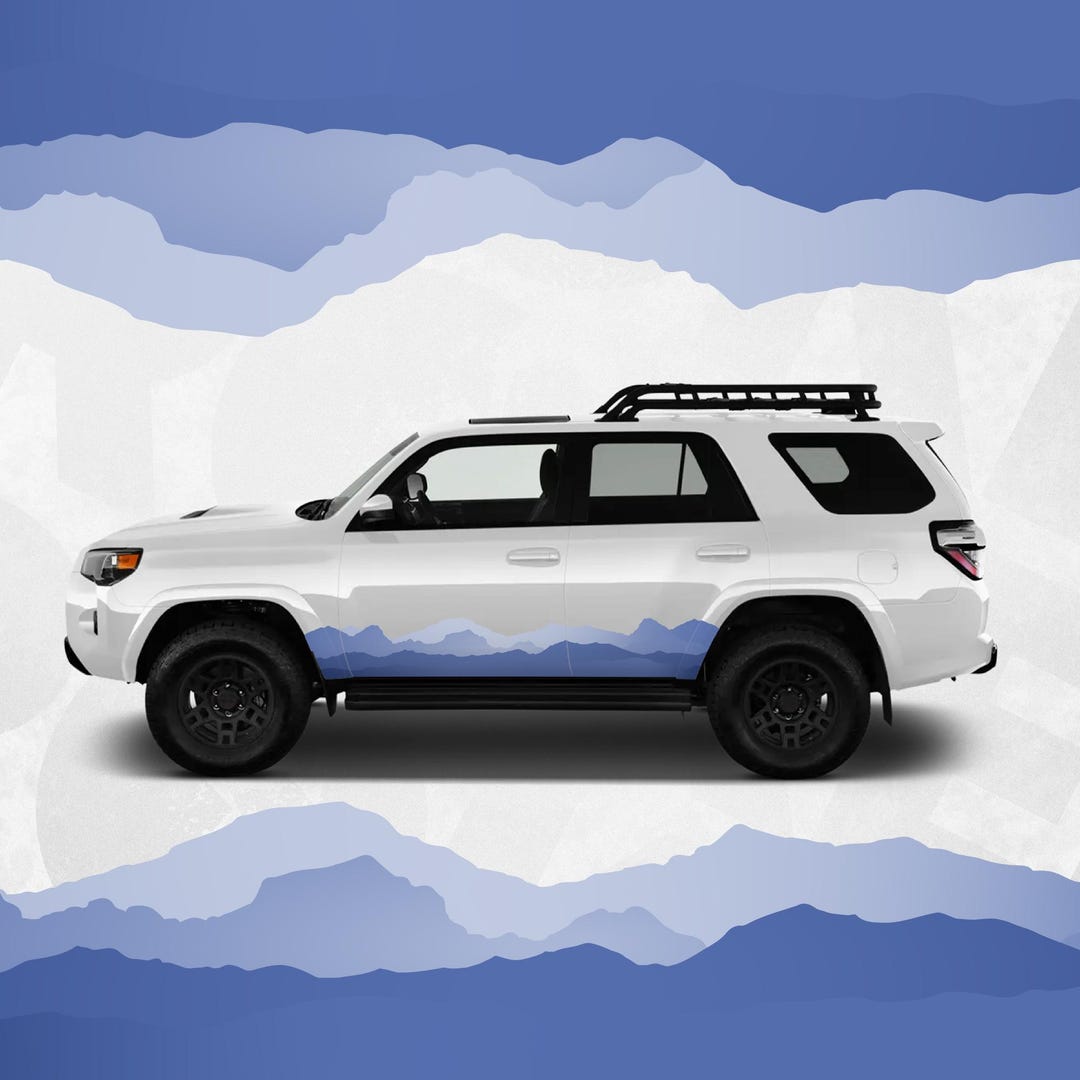 Toyota 4runner Decal - Blue Rocker Panel Side Wrap Kit - Car Vinyl ...