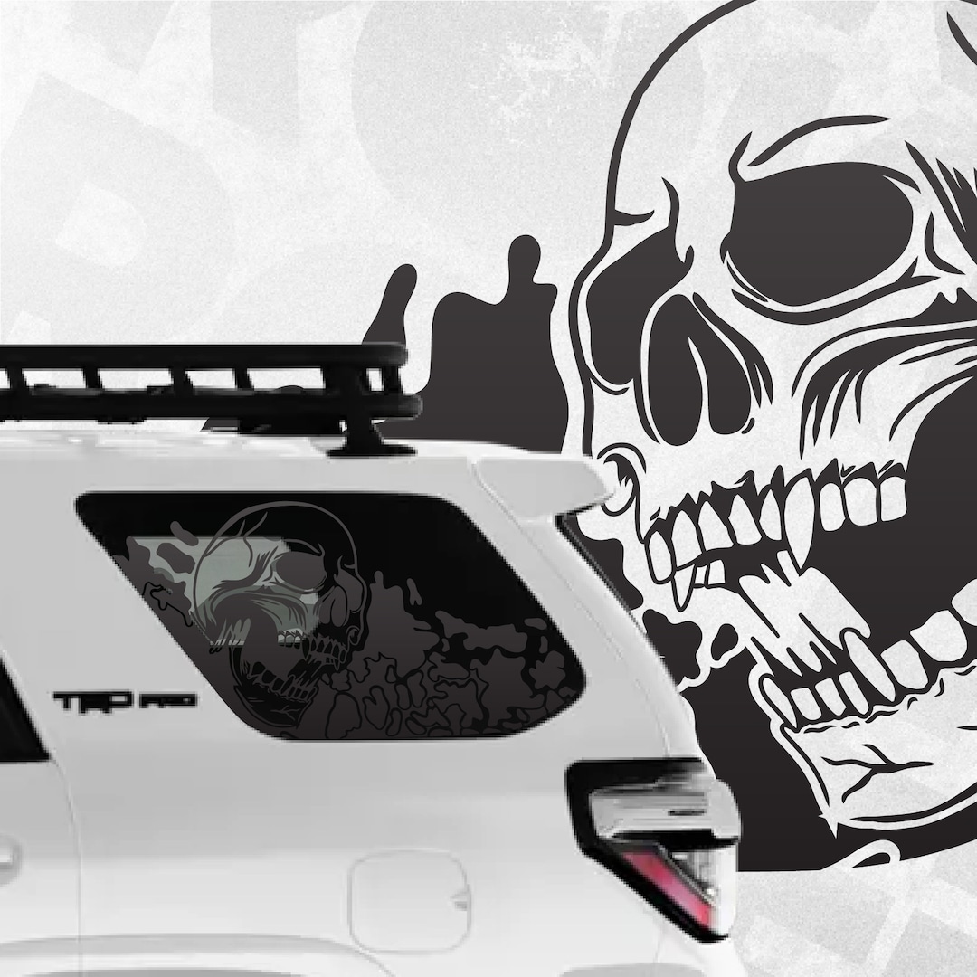 4runner Window Decal - Nightmare Skull Graphics - Fits Toyota 4runner ...