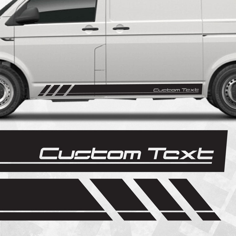 VW Transporter side stripe decals - TRANSPORTER – BROKENstickers