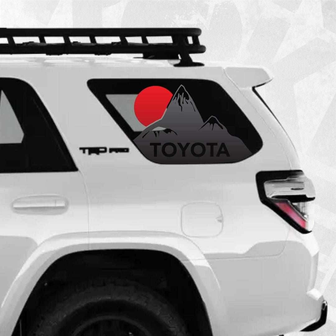 Toyota 4runner Window Decal - Mountains With Sun Landscape - Fits ...