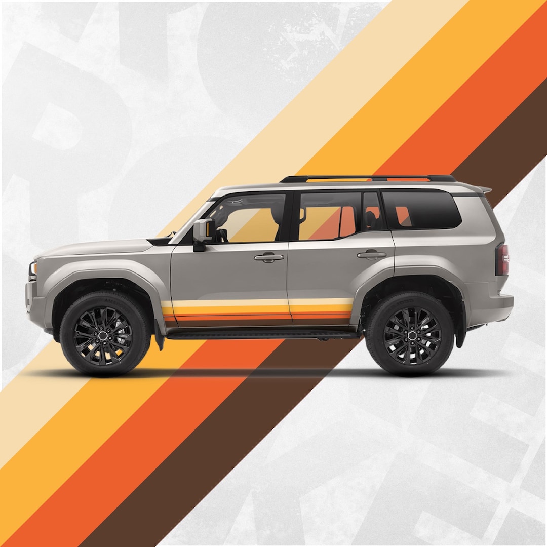 Side Stripe Graphic Decals - Toyota Land Cruiser 250 Compatible - Side ...
