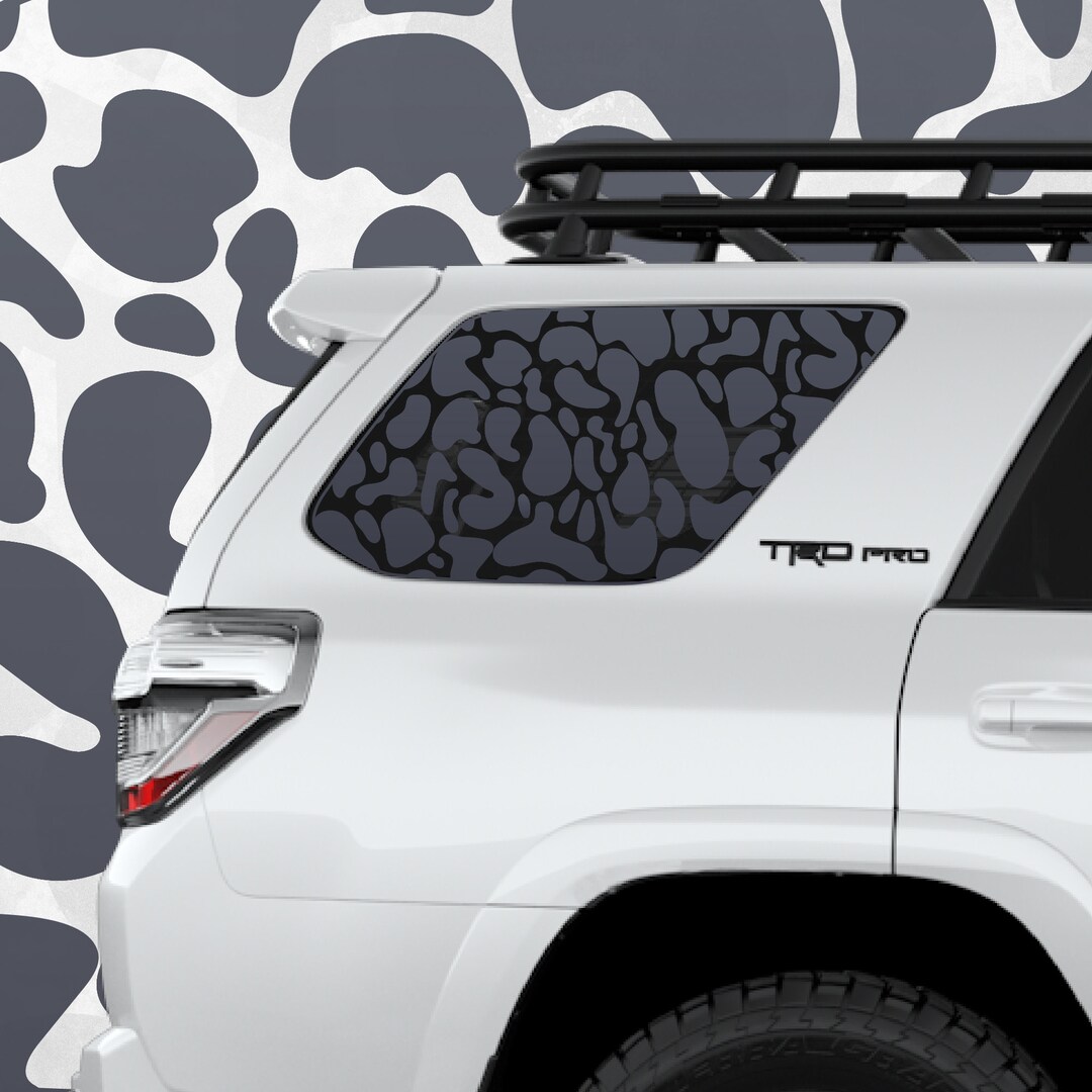 4runner Decal - Abstract Cow Camo Print Pattern Quarter Window Decal ...