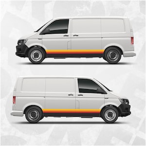 Retro Side Stripe Decal Kit for VW Transporter – Triple Color Wrap ...