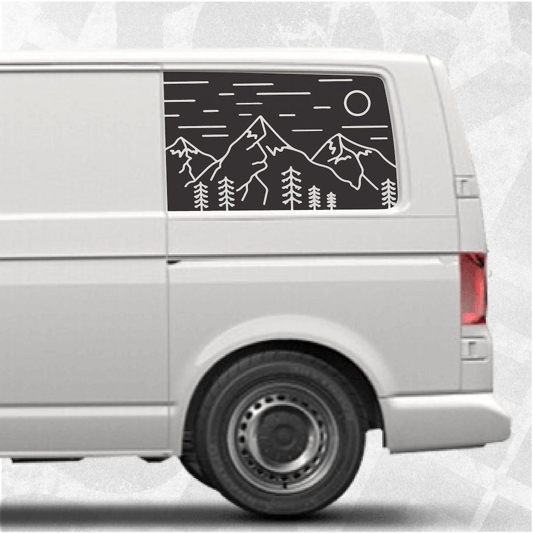 Adventure Mountain Side Panel Decals Fits VW Multivan, Transporter ...