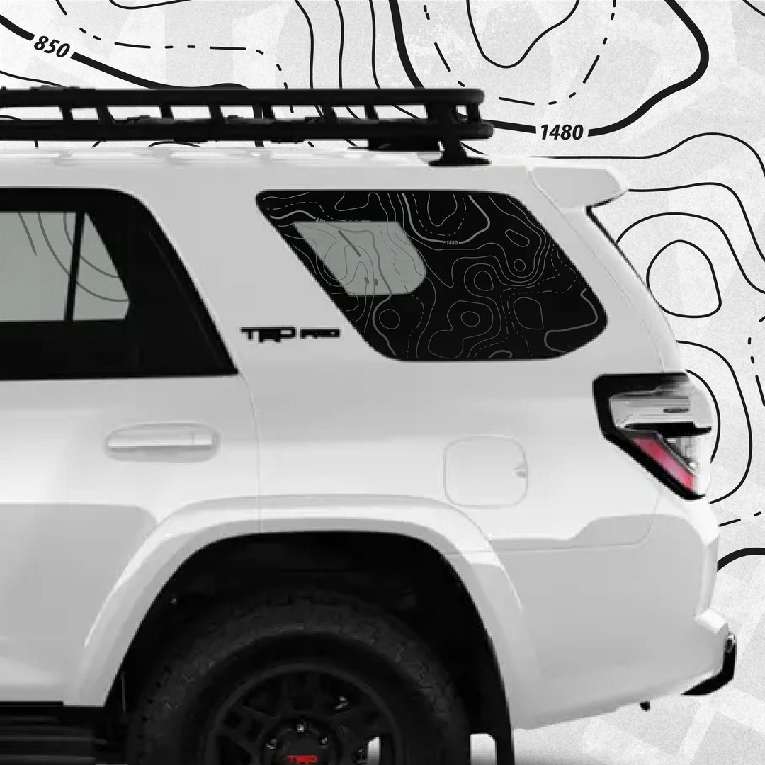 Topographic Map Toyota 4runner Window Decal Fits Toyota 4runner 5th ...