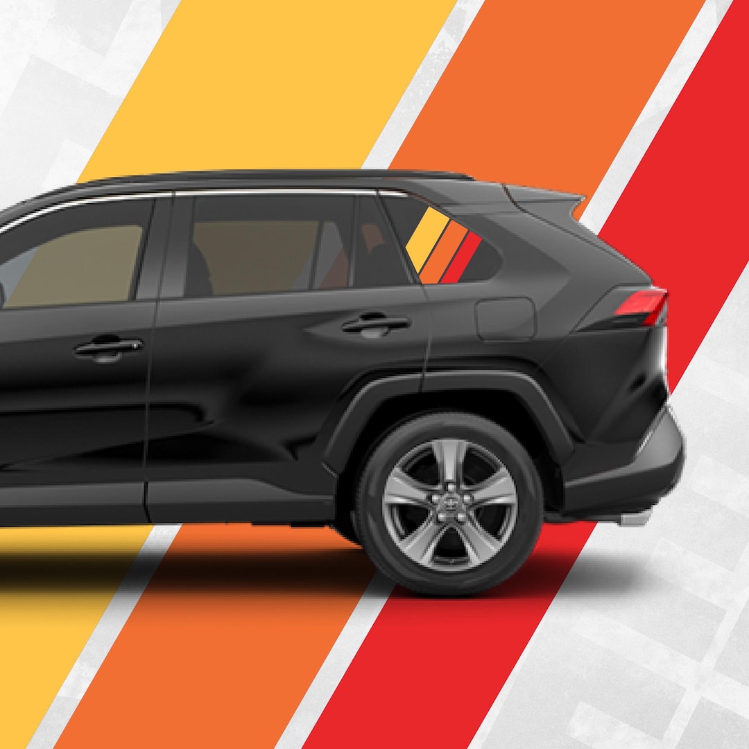 RAV4 Window Decal - Vintage Racing Stripes - Compatible With Toyota ...