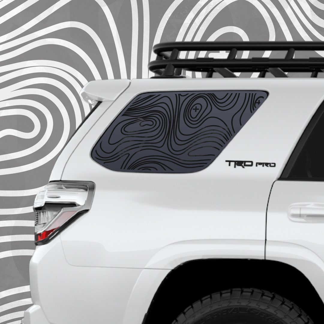4runner Decal - Topographical Map Quarter Window Decal - Fits Toyota ...