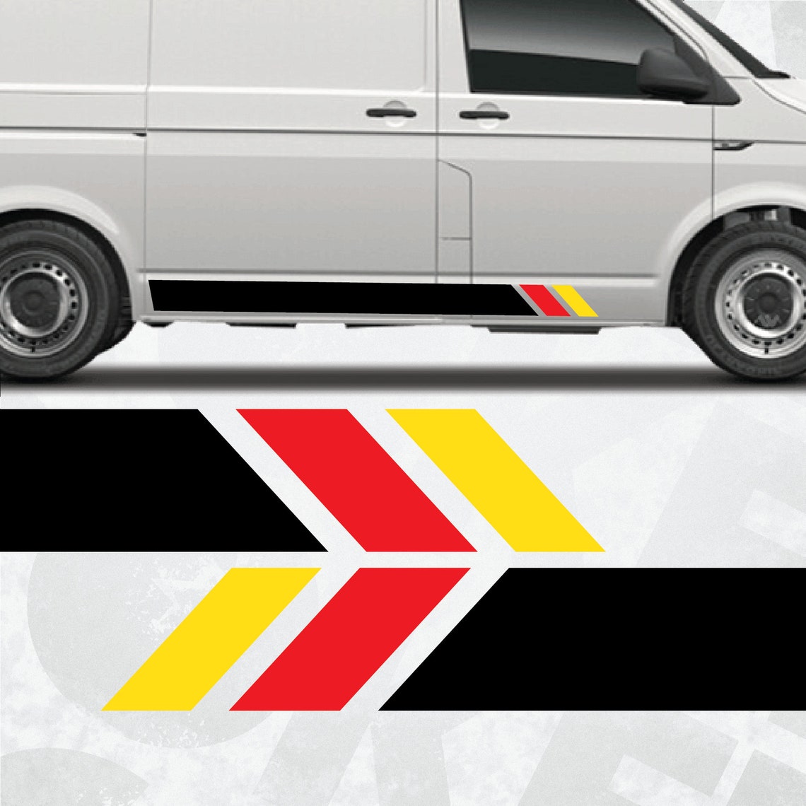 VW Side Stripe Decal Kit German Flag Inspired Fits - Etsy