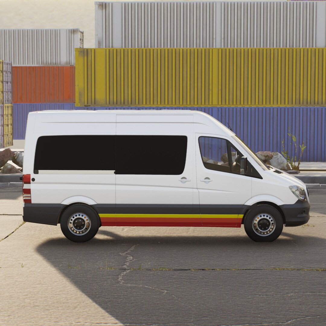 Retro Racing Stripe Graphics - Camper Van Side Decals - Fits 2014 ...