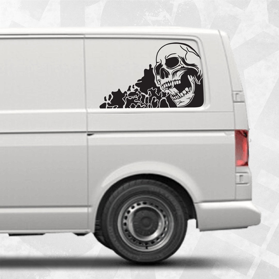 Volkswagen Window Decal Nightmare Skull Fits VW Multivan, Transporter ...