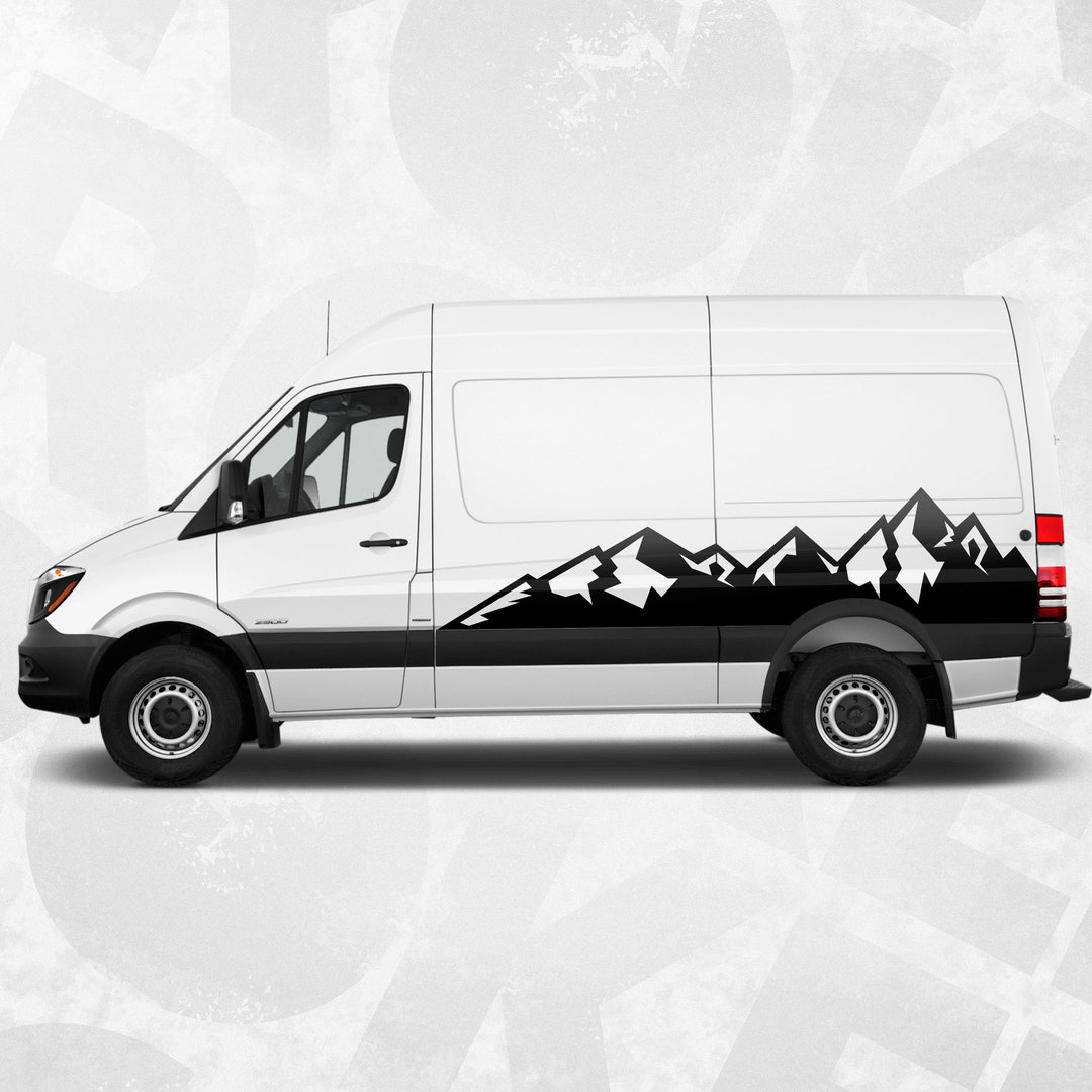 Mountain Graphic Decals - Camper Van Vinyl Decal Kit - Fits Mercedes ...