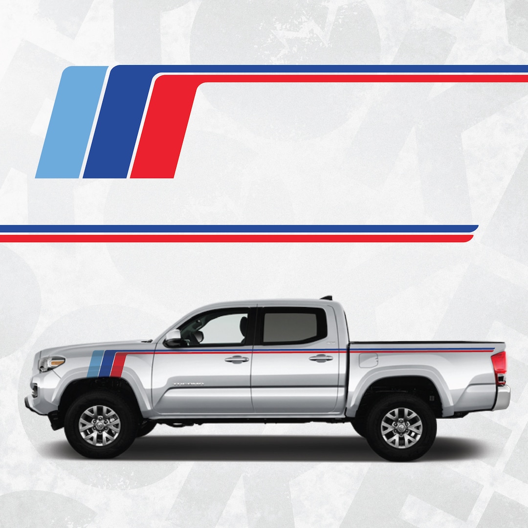 Toyota Tacoma Decal - Racing Stripe Vintage Racing Stripe Decal, Full ...