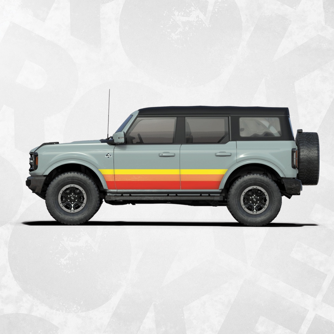 Ford Bronco Side Stripe Decals Vintage Fits 2/4 Door Models - Etsy