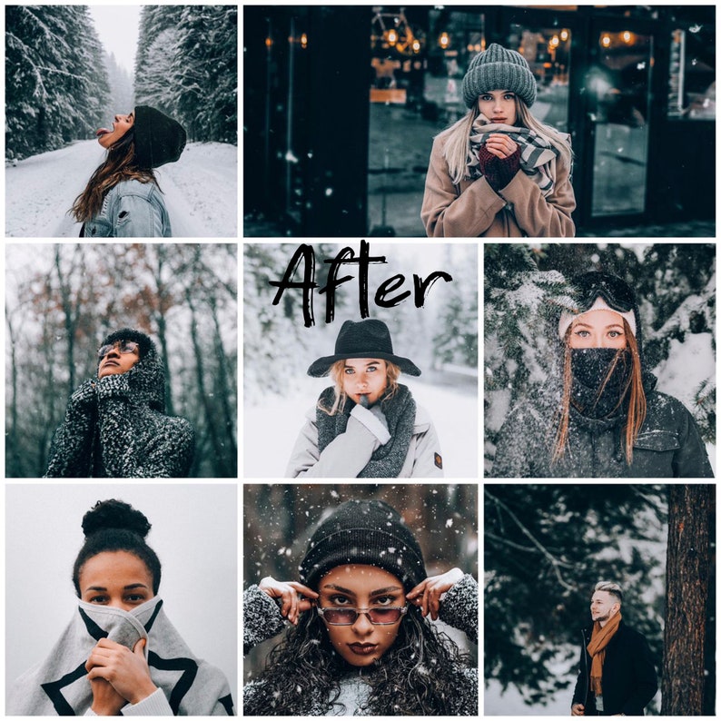 10 Winter Mood Mobile Desktop Presets Filters Lightroom - Etsy