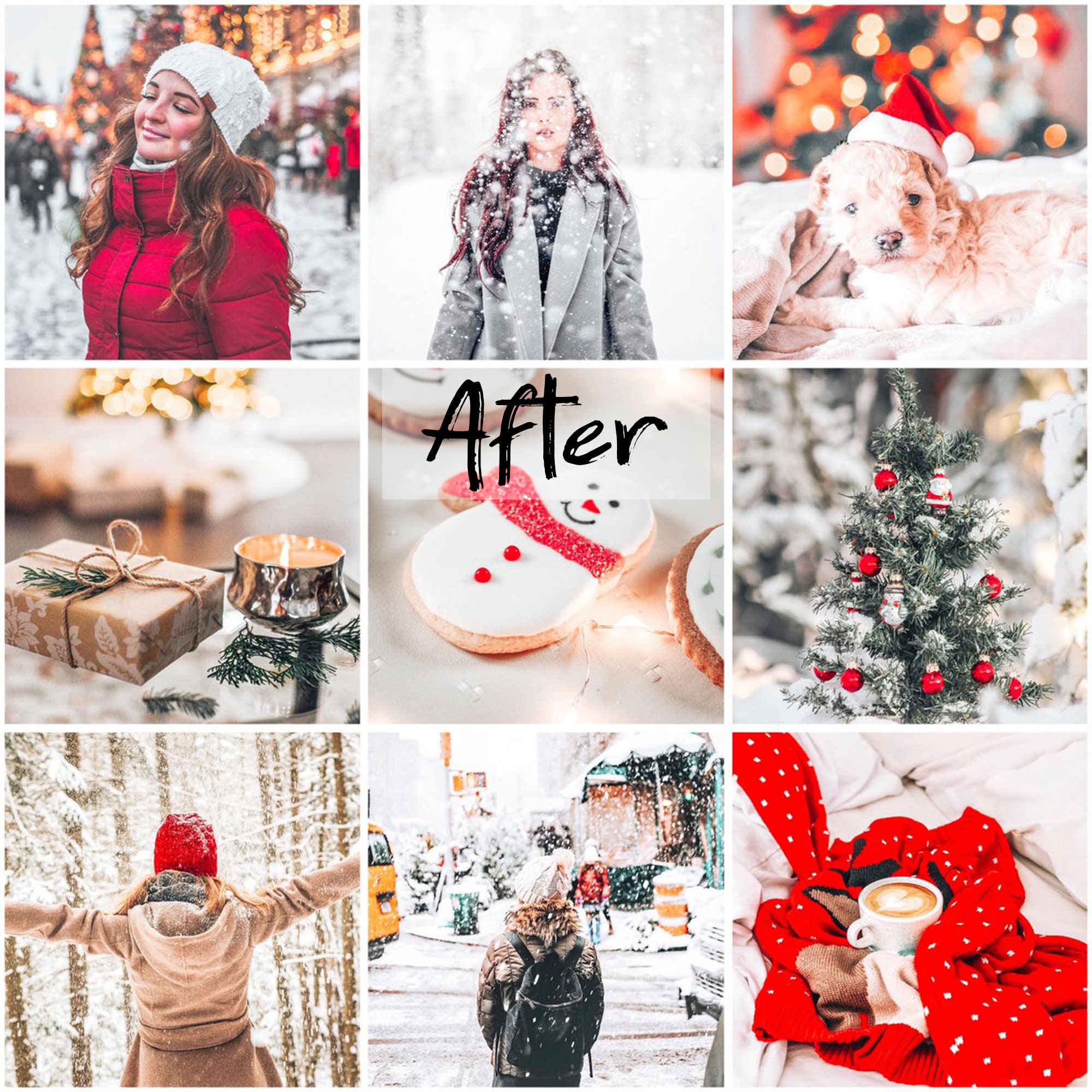 10 Christmas Mobile Desktop Presets Filters Lightroom Instagram Blogger ...