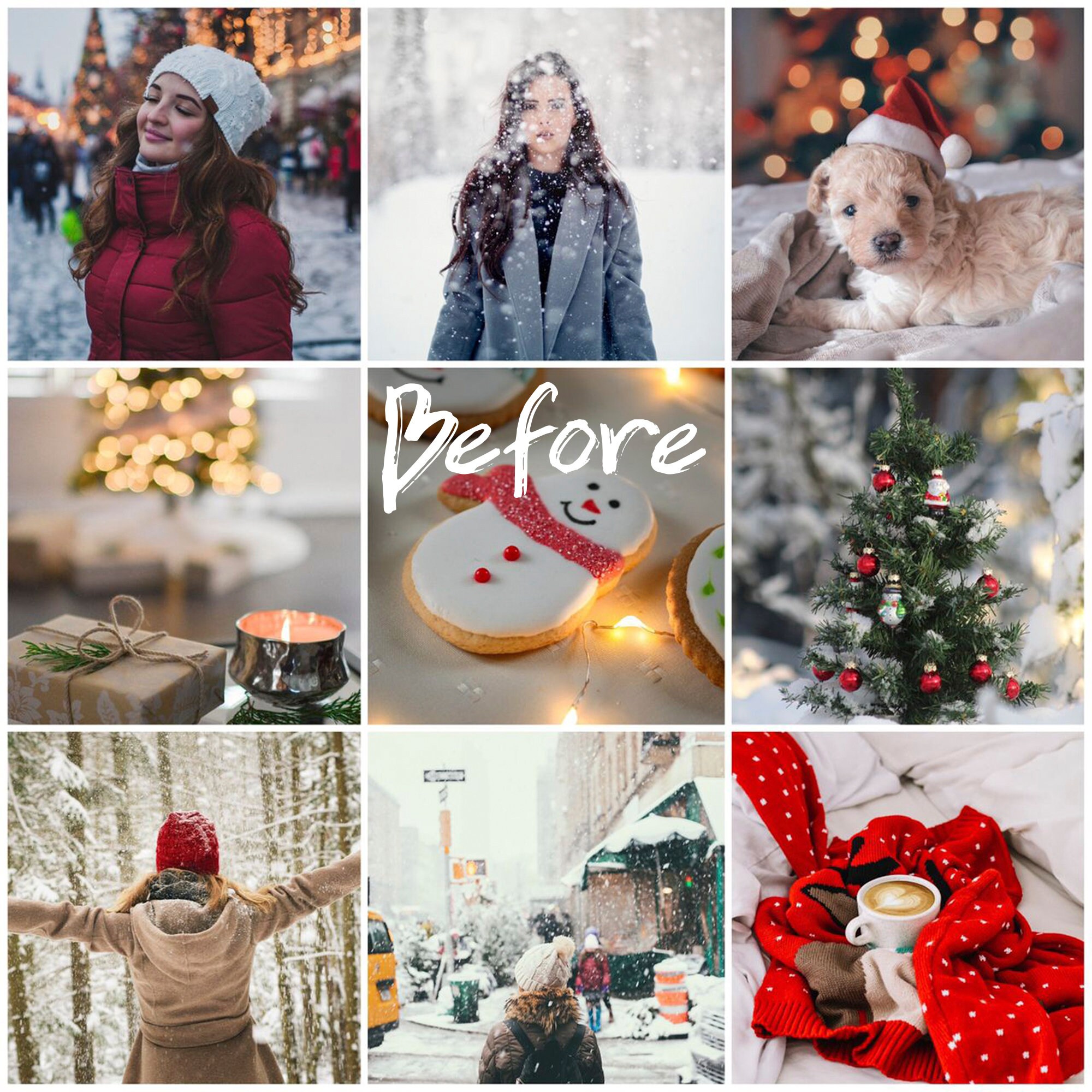 10 Christmas Mobile Desktop Presets Filters Lightroom Instagram Blogger ...