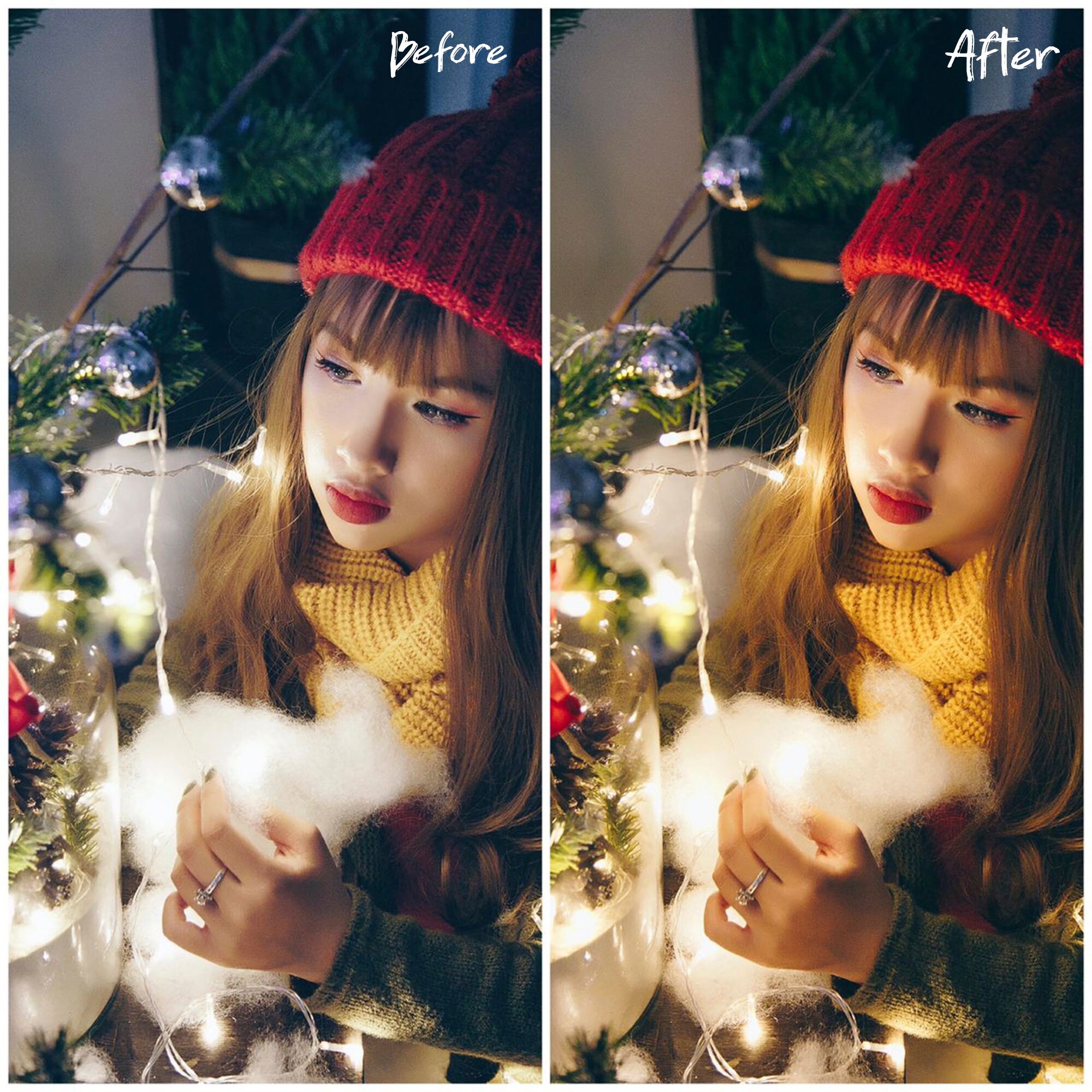 10 Christmas Mood Mobile Desktop Presets Filters Lightroom Instagram ...