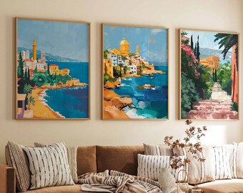 Set of 3 Beirut Poster, Beirut Travel Prints, Beirut Art, Islamic Decor ...