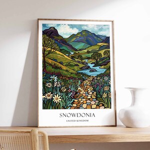 Snowdonia Poster, Wales Poster, Welsh Poster, Landscape Poster ...