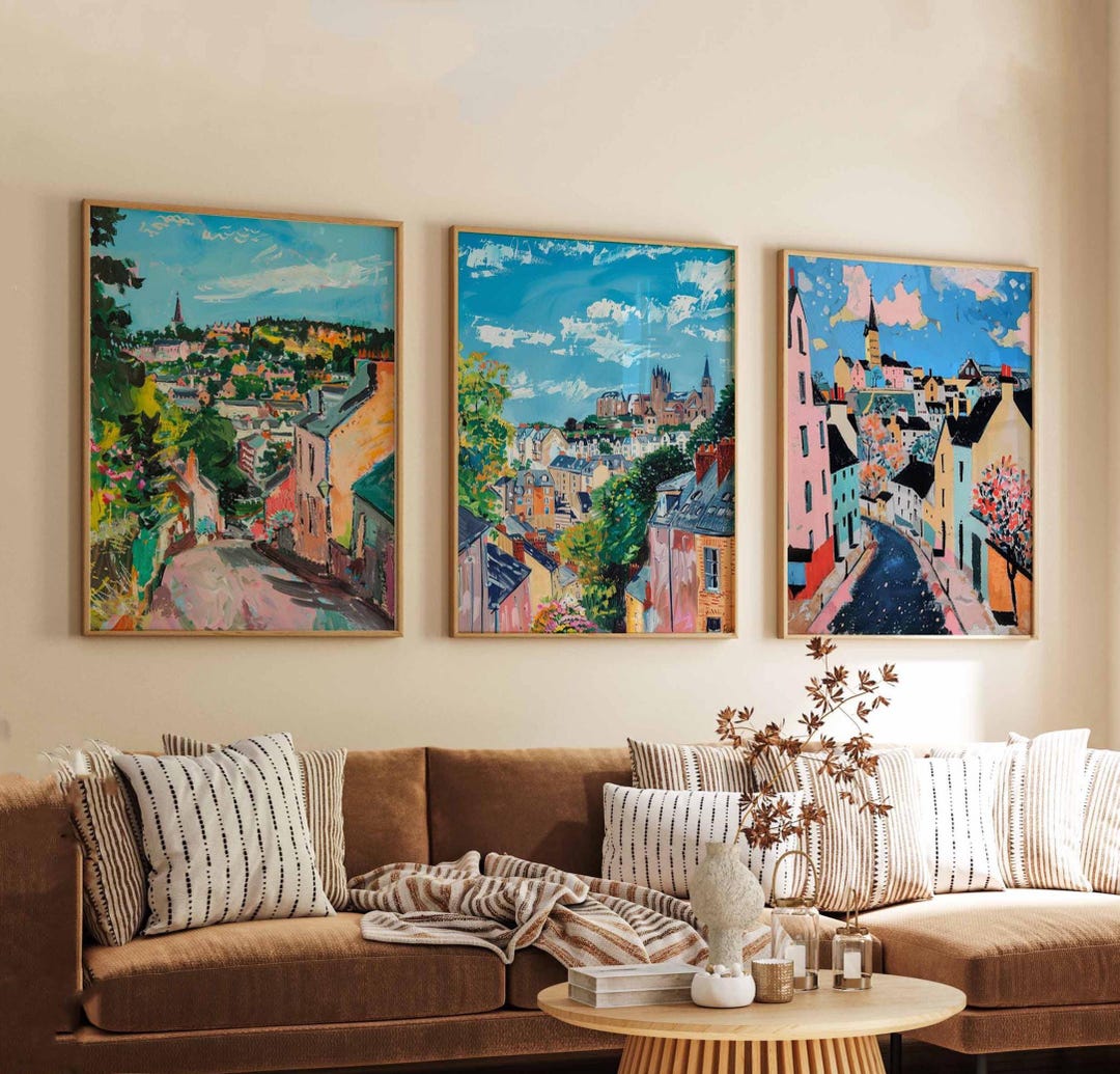 Set of 3 Cork Posters, Ireland Travel Prints, City Wall Art Set, Irish ...