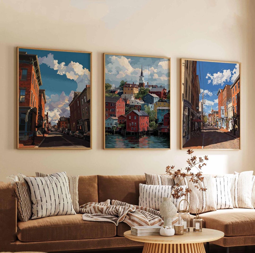 Set of 3 Portsmouth Posters, England Travel Prints, UK Wall Art Sets ...