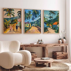 Set of 3 Haiti Posters, Haiti Travel Prints, Caribbean Wall Art Set ...