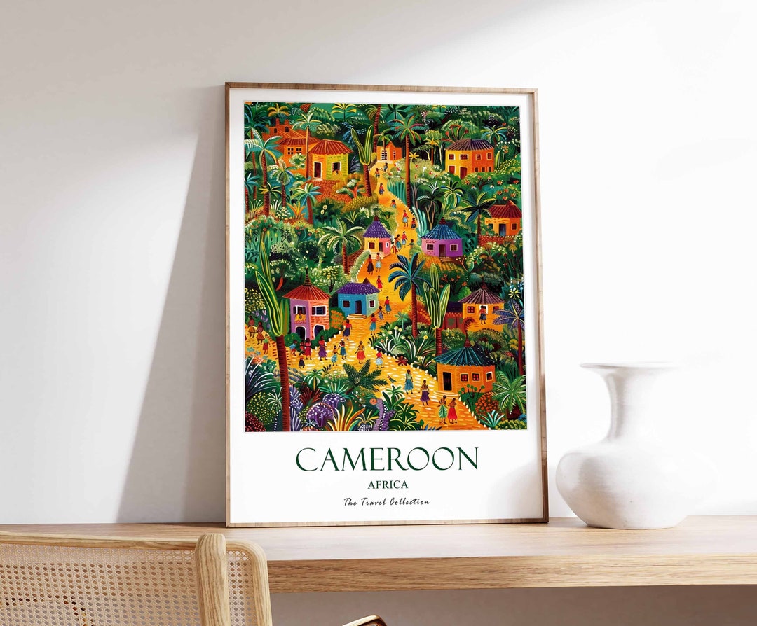 Cameroon Poster, Africa Poster, Travel Poster, Rainforest Poster ...