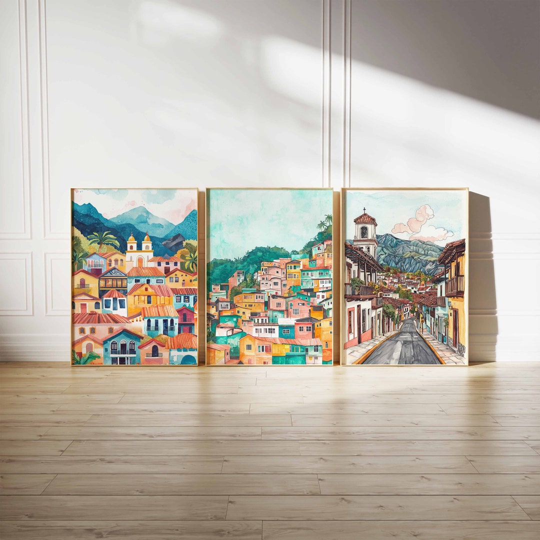 Set of 3 Ecuador Poster Set, Vintage Ecuador Art Set, Ecuador Poster ...