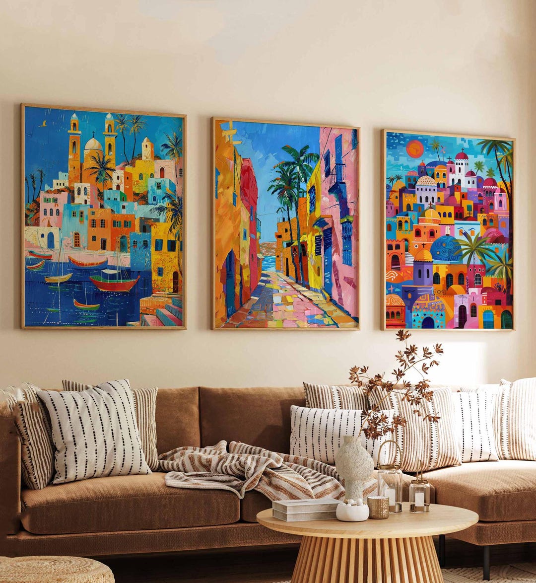 Set of 3 Tripoli Posters, Tripoli Libya Prints, Libyan Wall Art Set ...