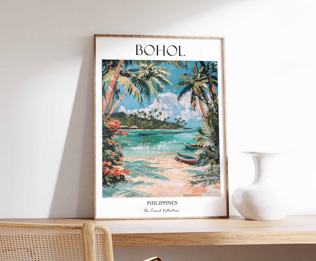 Bohol Poster, Bohol Print, Philippines Travel Decor, Botanical Decor ...