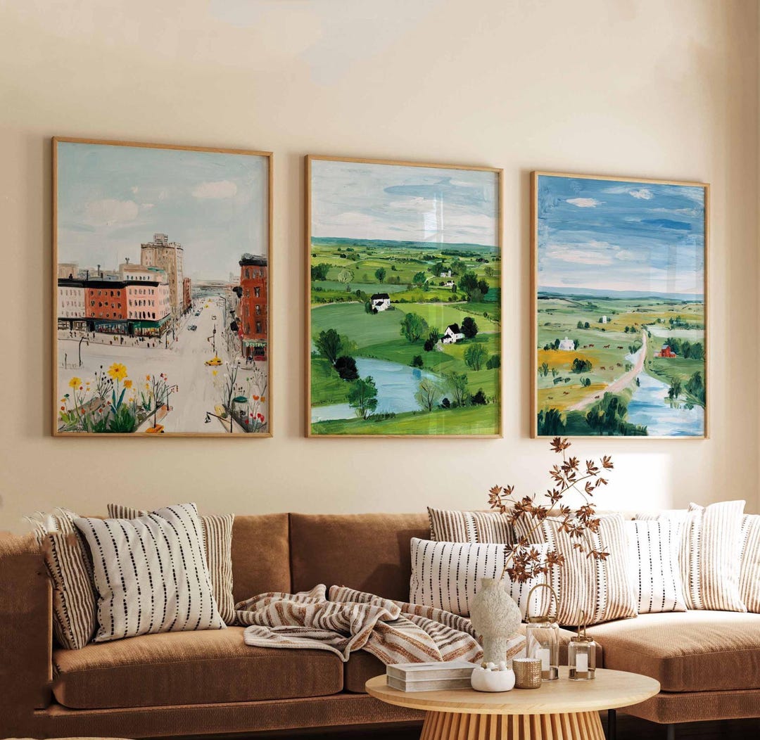 Set of 3 Iowa Posters, USA Wall Art Prints, Iowa Travel Poster Set ...