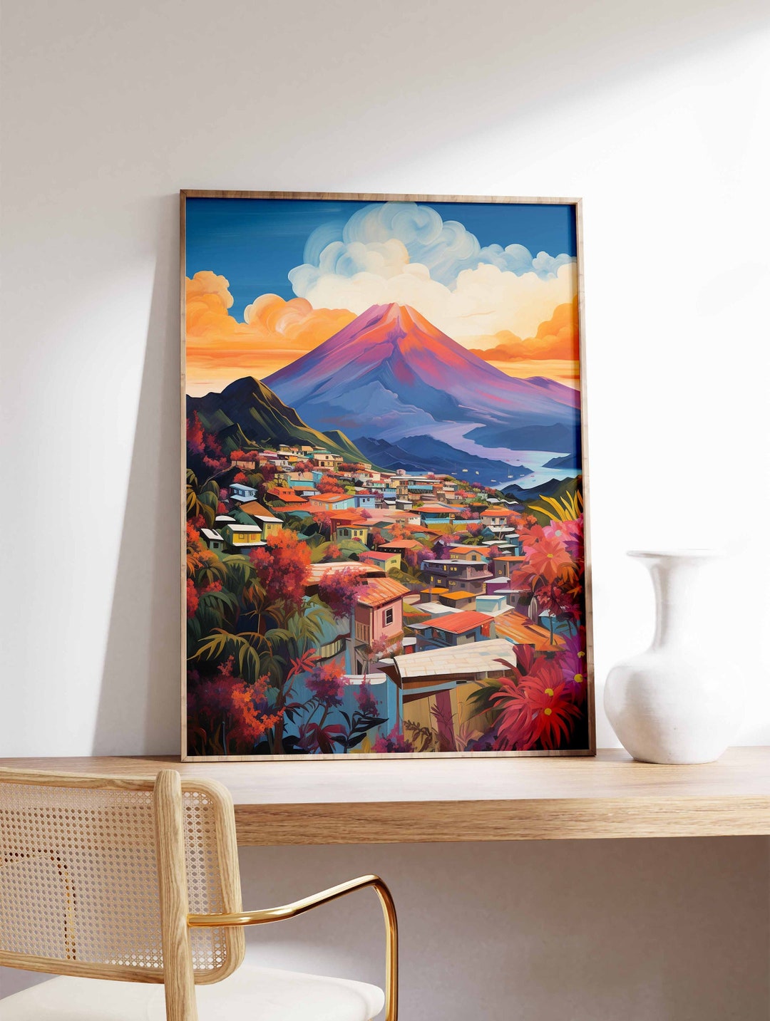 Ecuador Travel Poster, Ecuador Print, Latin American Print, Floral ...