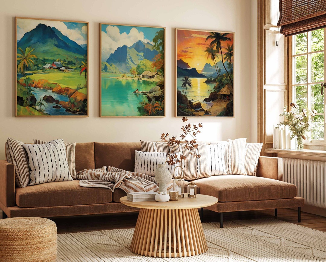 Set of 3 Philippines Poster Set, Vintage Filipino Floral Prints ...