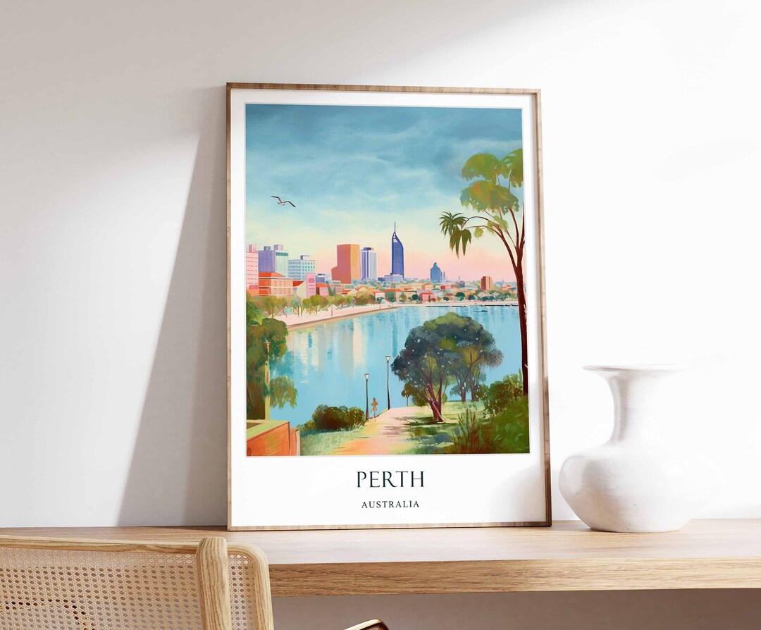 Perth Poster, Australia Poster, Western Australia Poster, Perth Wall ...