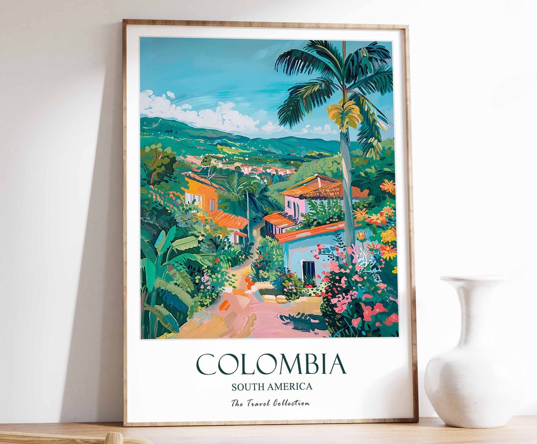 Colombia Print, Colombia Travel Poster, South America Travel Art ...