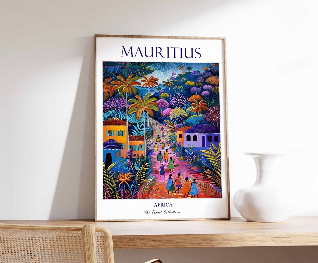 Mauritius Poster, Tropical Poster, Ocean Travel Poster, African Travel ...