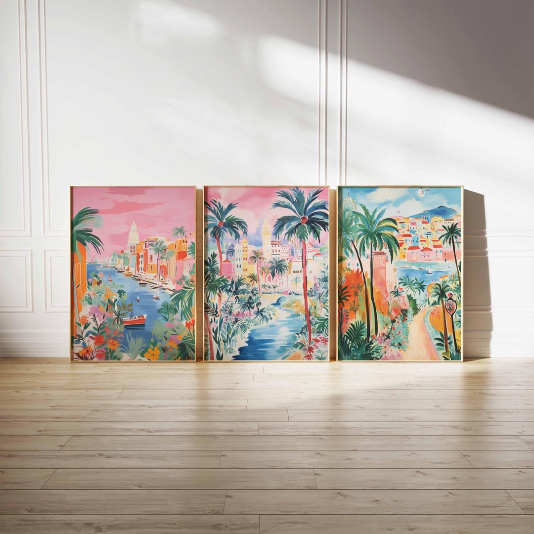 Set of 3 Bahrain Poster, Middle East Poster, Desert Poster, Beach ...