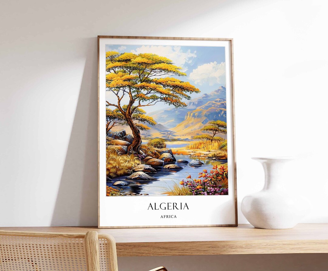 Algeria Poster, Islamic Decor, Islamic Art, Middle Eastern Art, Algeria ...