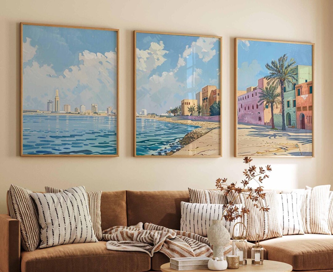 Set of 3 Bahrain Posters, Middle East Travel Prints, Bahrain Wall Art ...